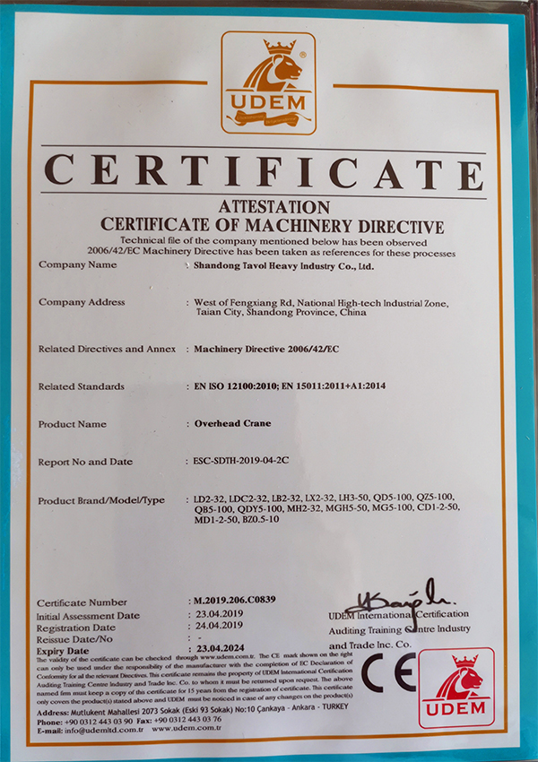 About Us - Tavol Cranes Group Co.,Ltd